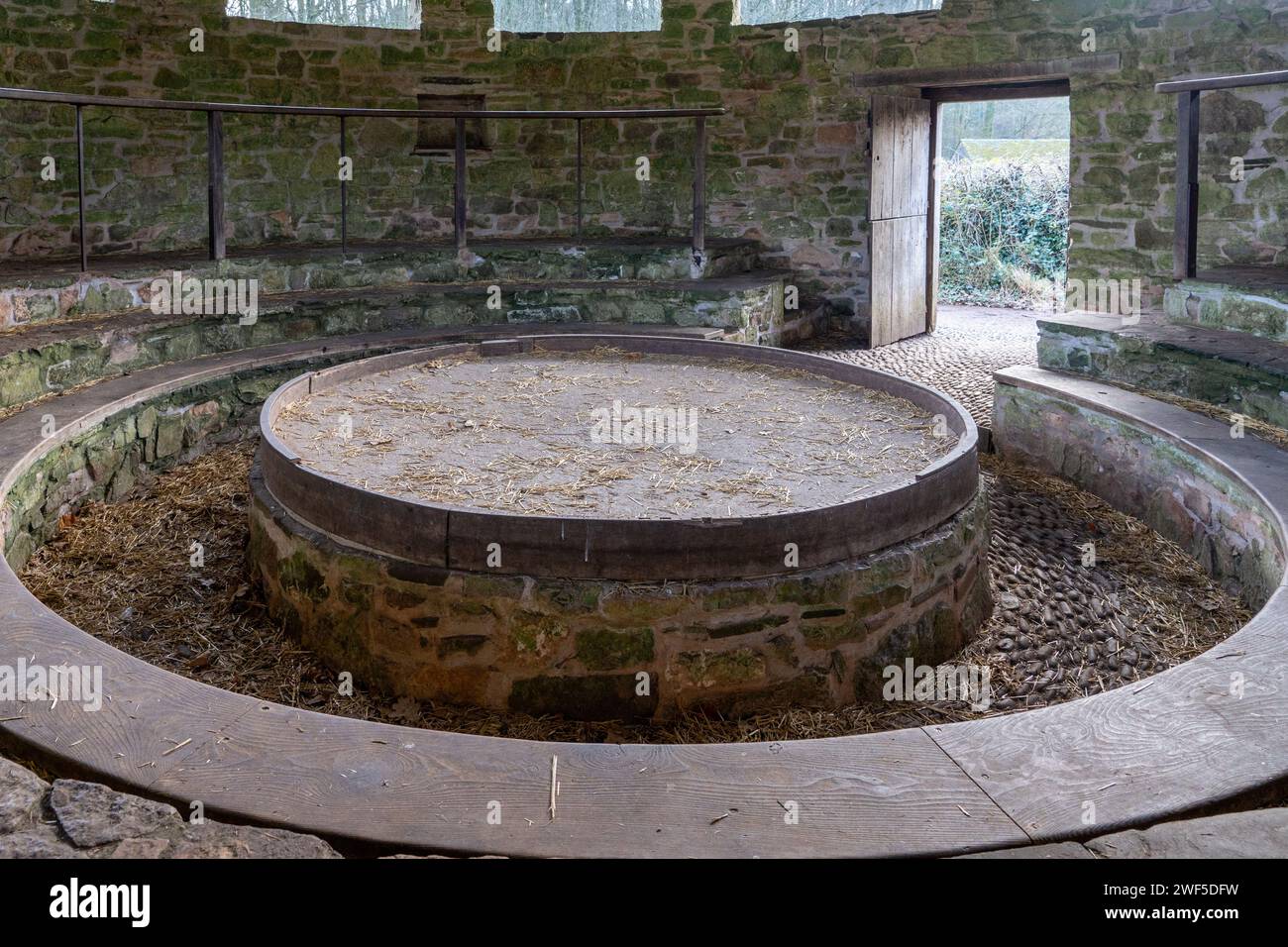The Denbigh cockpit, reconstructed in the grounds of the St Fagans ...
