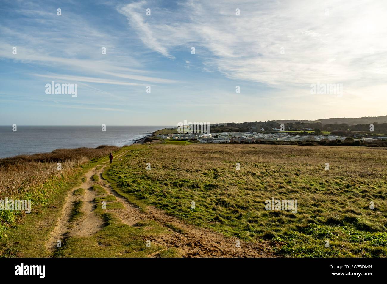 Sheringham, Norfolk, UK – January 27 2024. Walking the North Norfolk ...