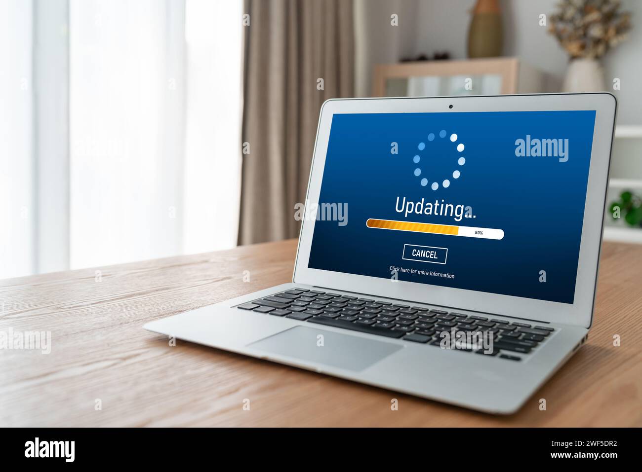 Software update on computer for modish version of device software ...