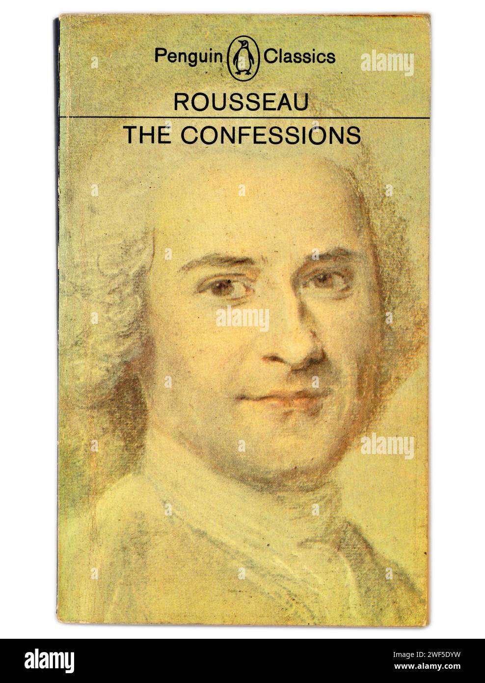 The Confessions by Jean-Jacques Rousseau. Book cover on light / white ...