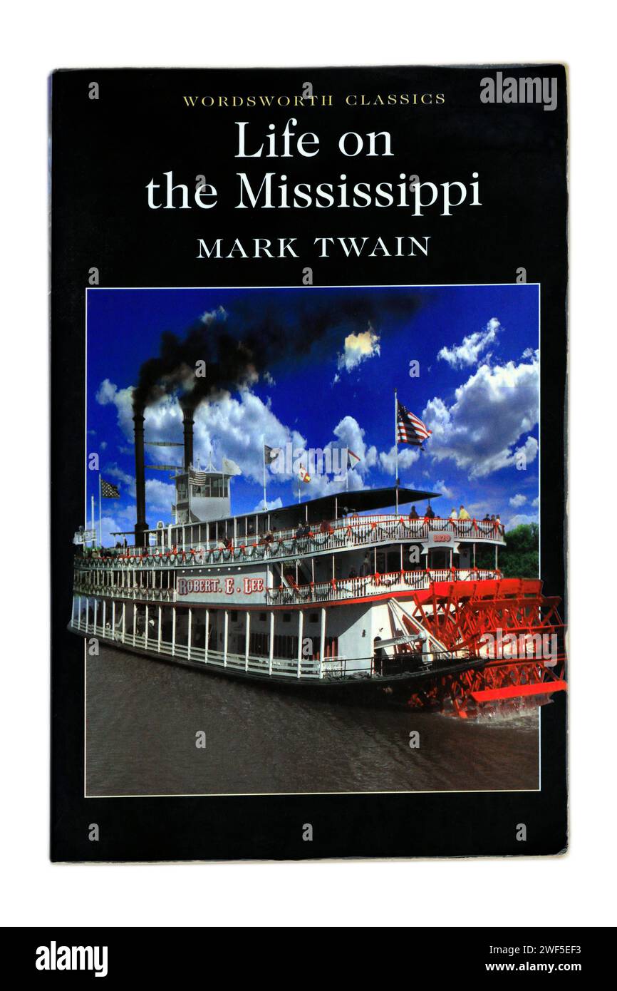 Life on The Mississippi by Mark Twain. Book cover on light / white ...