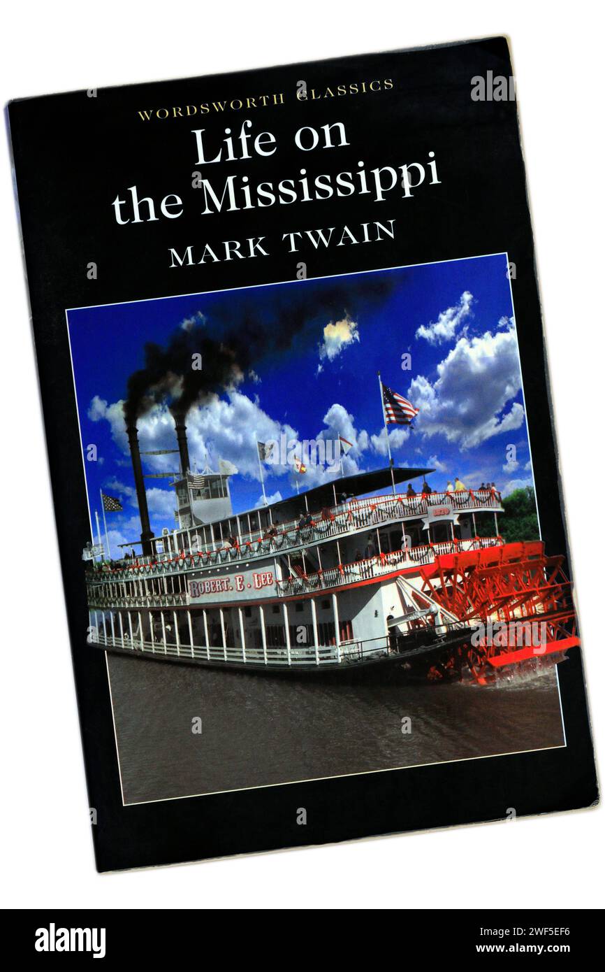 Life on The Mississippi by Mark Twain. Book cover on light / white ...