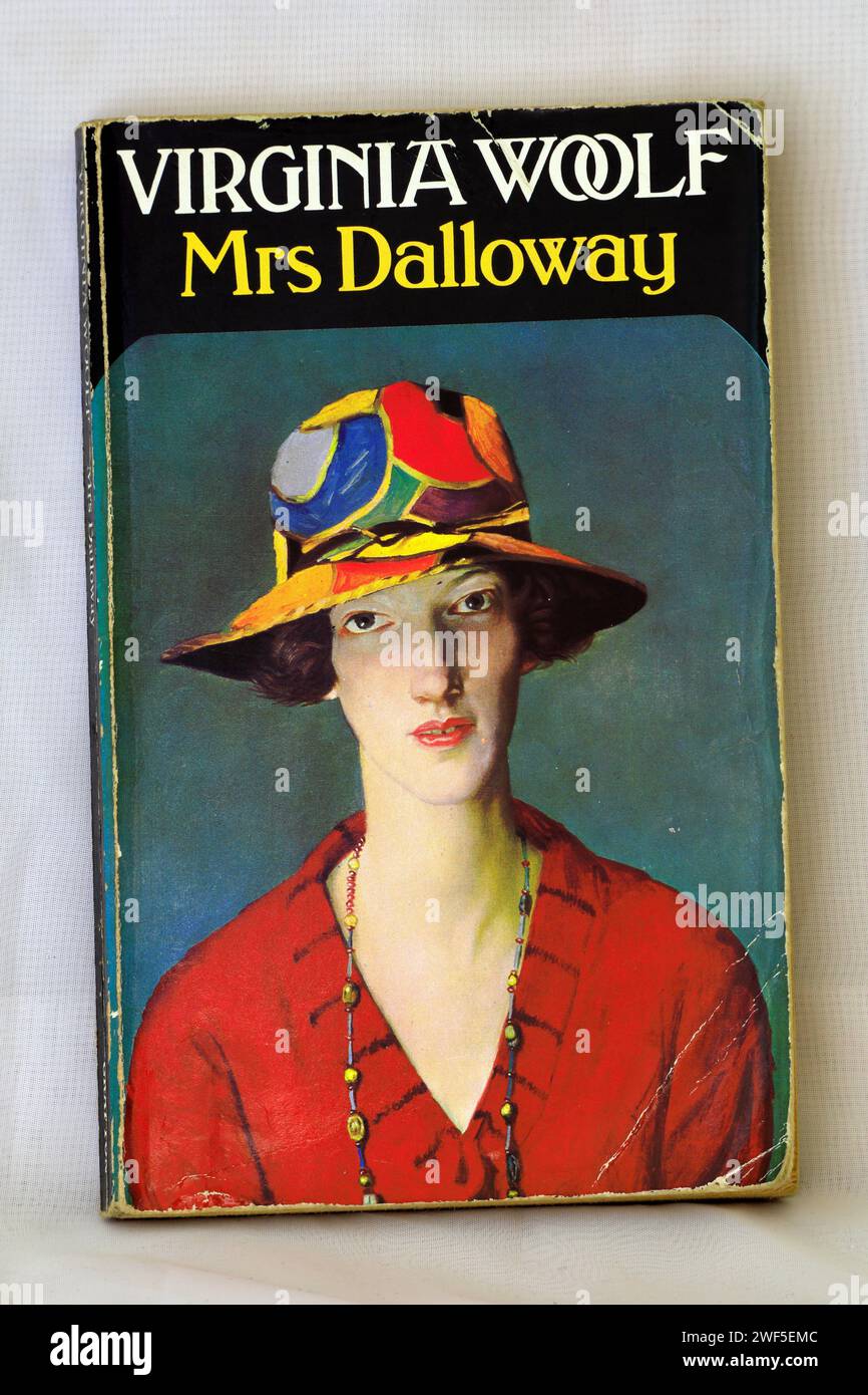 Mrs Dalloway by Virginia Woolf. Book cover on light / white background ...