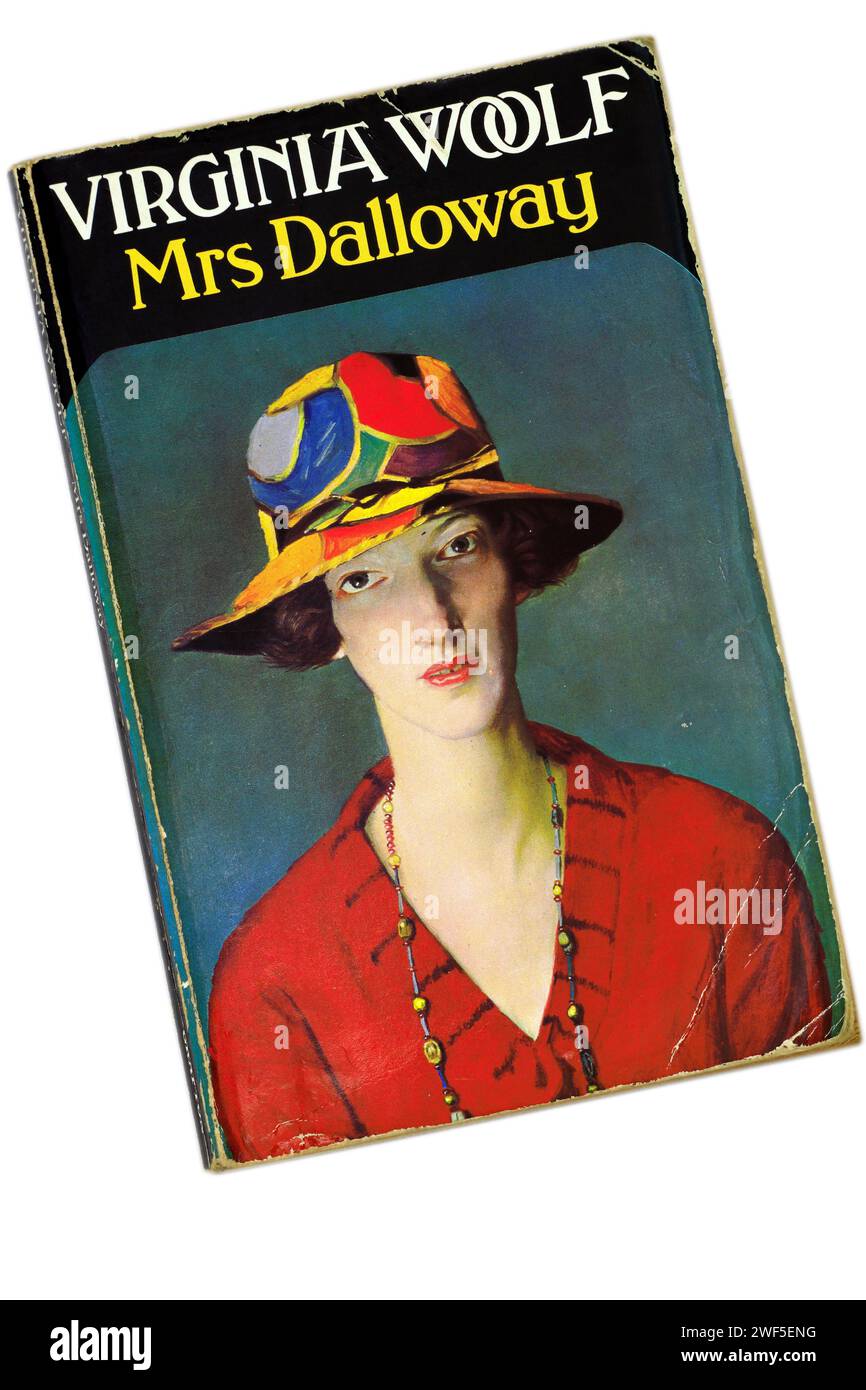 Mrs Dalloway by Virginia Woolf. Book cover on light / white background ...