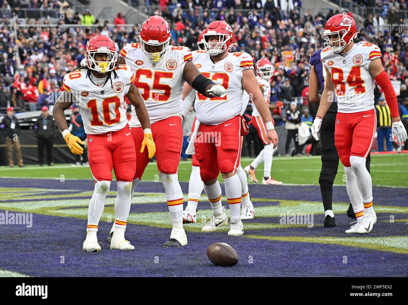 Baltimore, United States. 28th Jan, 2024. Kansas City Chiefs running ...
