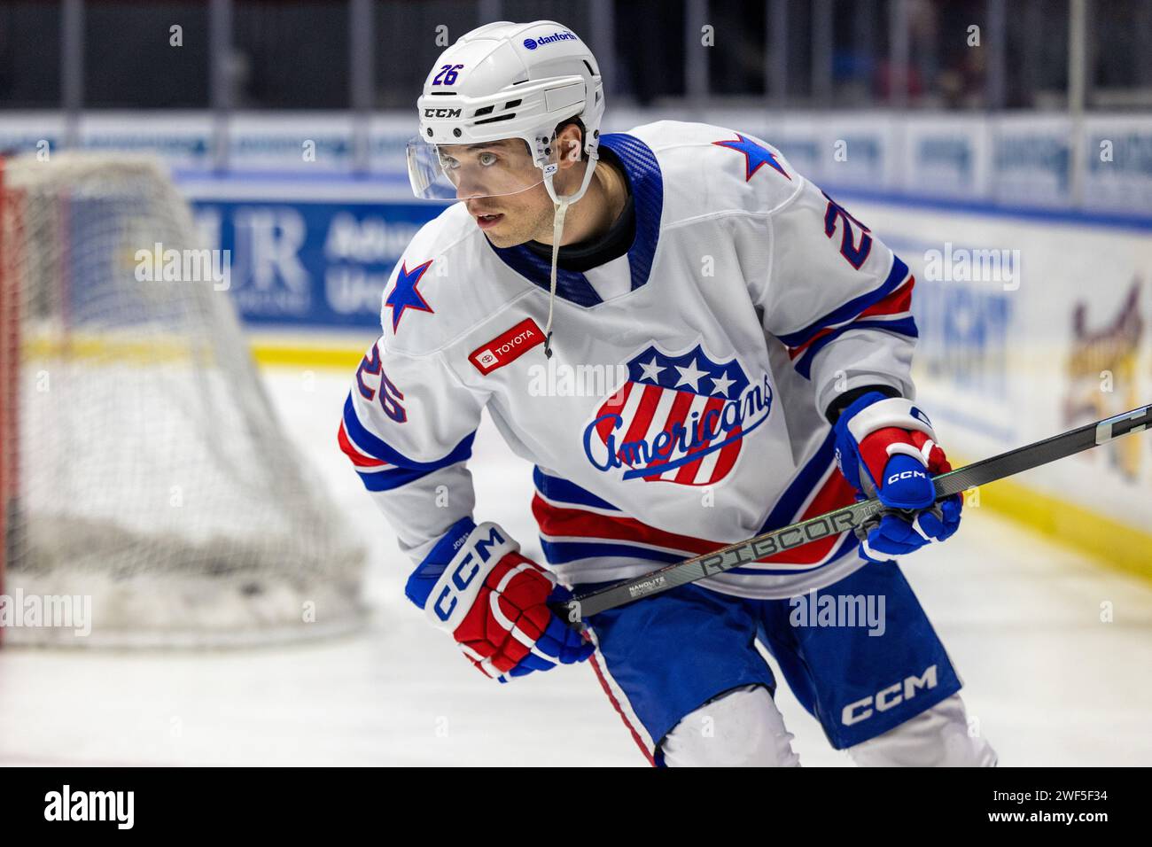 January 27th, 2024: Rochester Americans forward Mason Jobst (26) skates ...