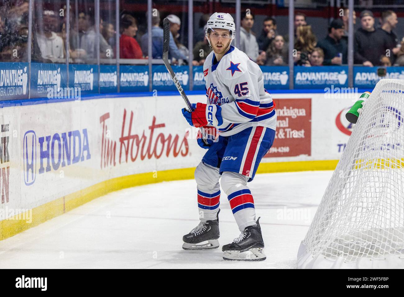 January 27th, 2024: Rochester Americans forward Brendan Warren (45 ...