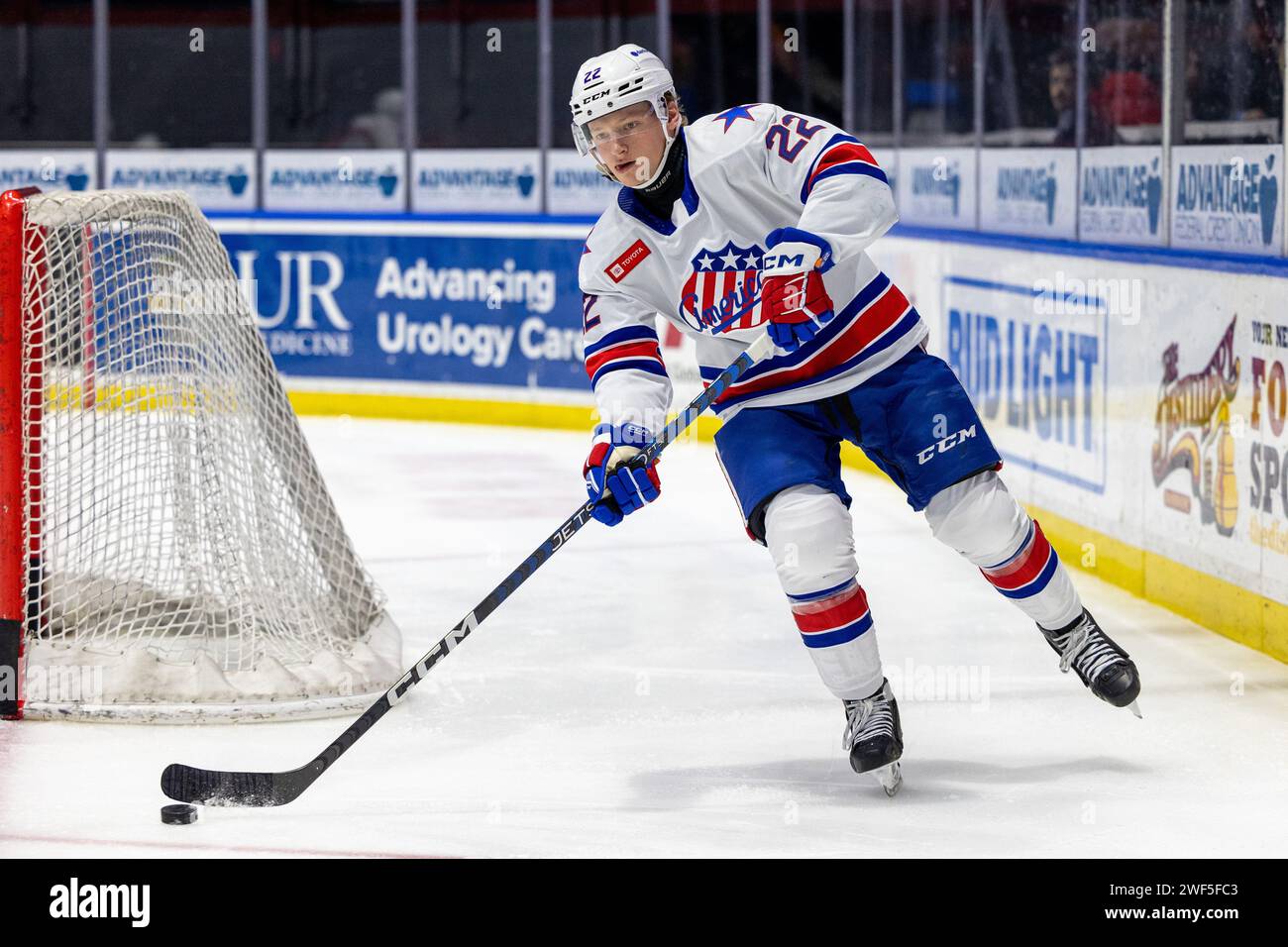 January 27th, 2024: Rochester Americans defenseman Zach Metsa (22 ...