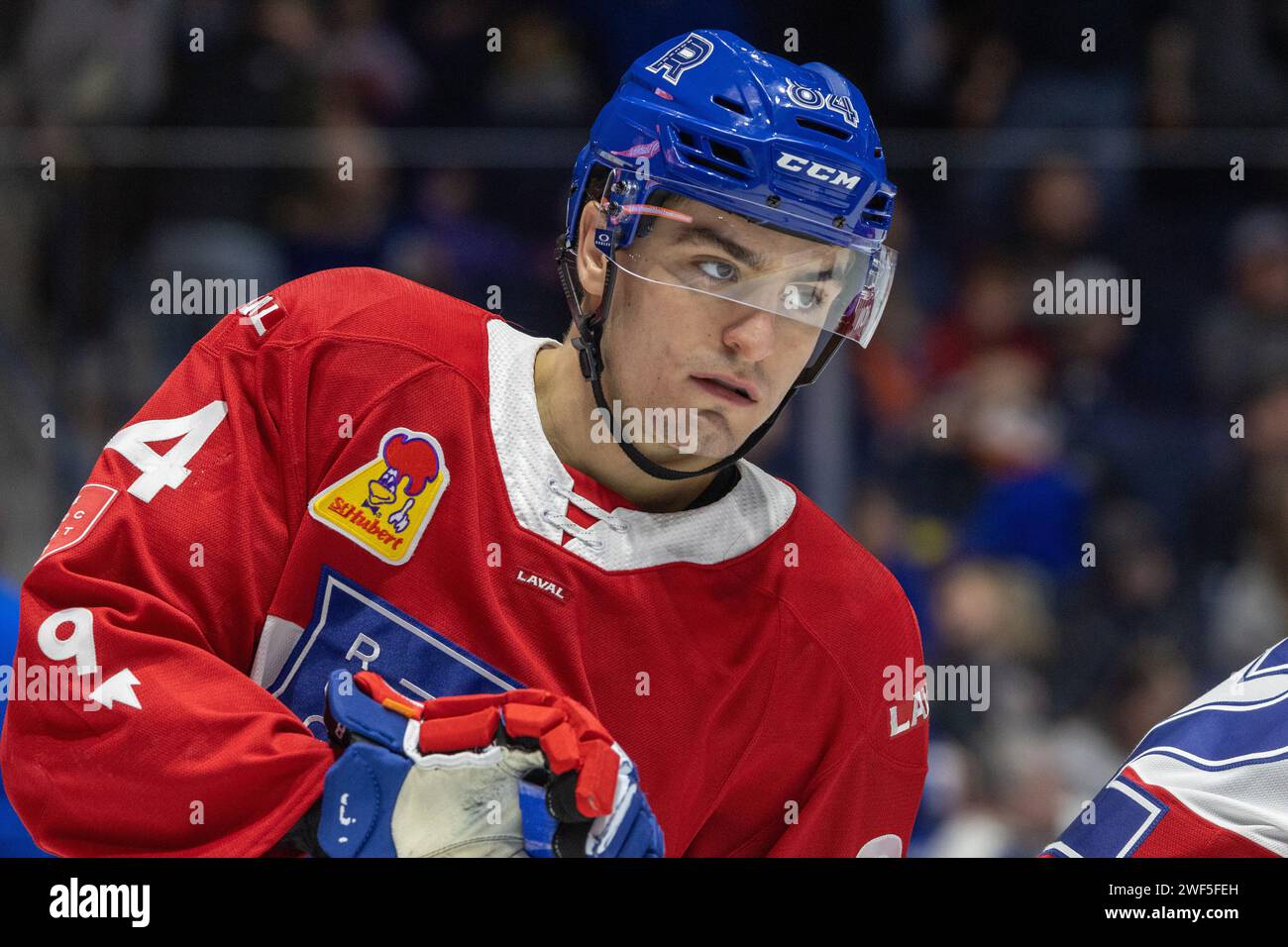 January 27th, 2024: Laval Rocket defenseman William Trudeau (84) skates ...