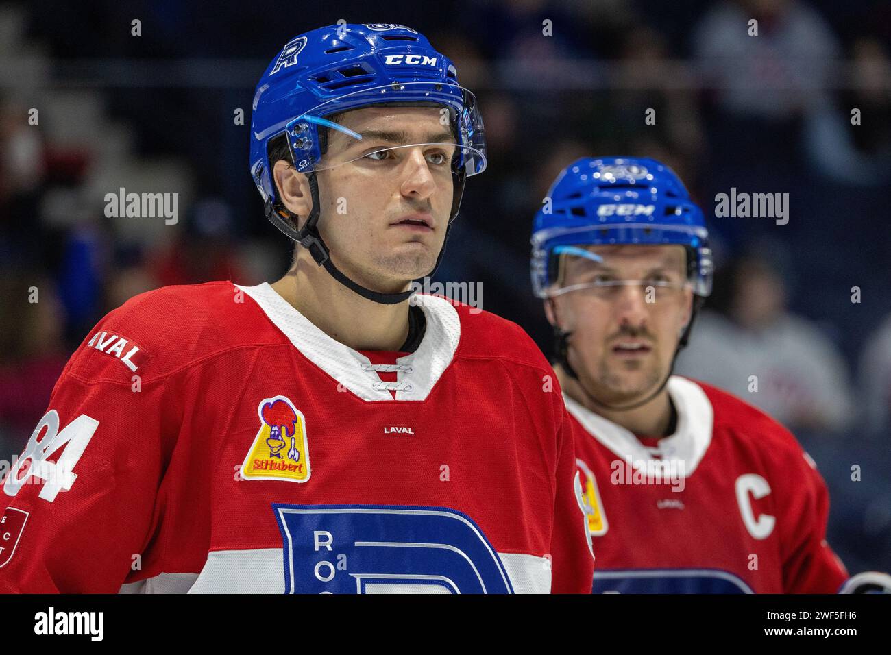 January 27th, 2024: Laval Rocket defenseman William Trudeau (84) skates ...
