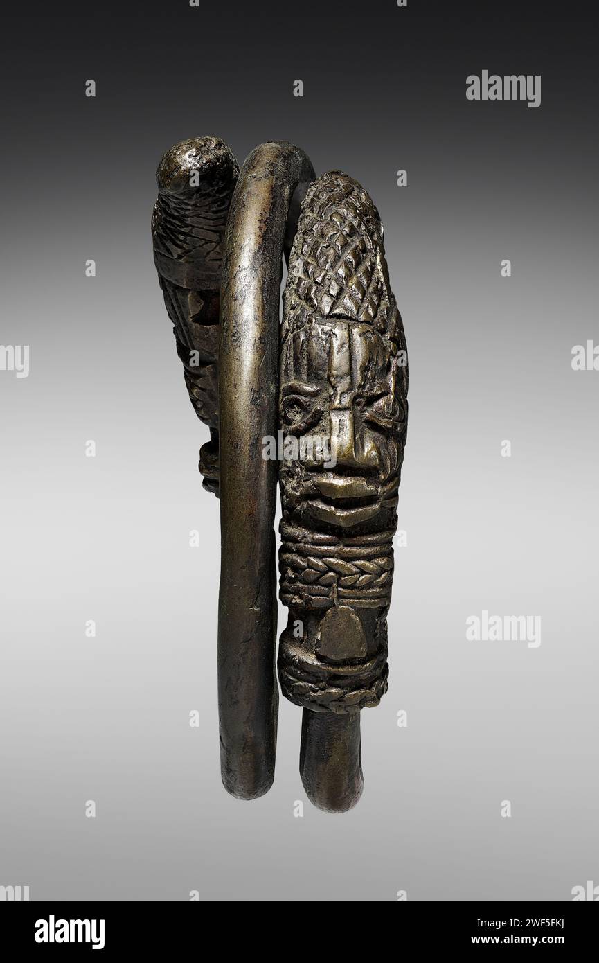 Hand Coil from Benin Kingdom of Nigeria. 1800s. Copper alloy. Held by ...