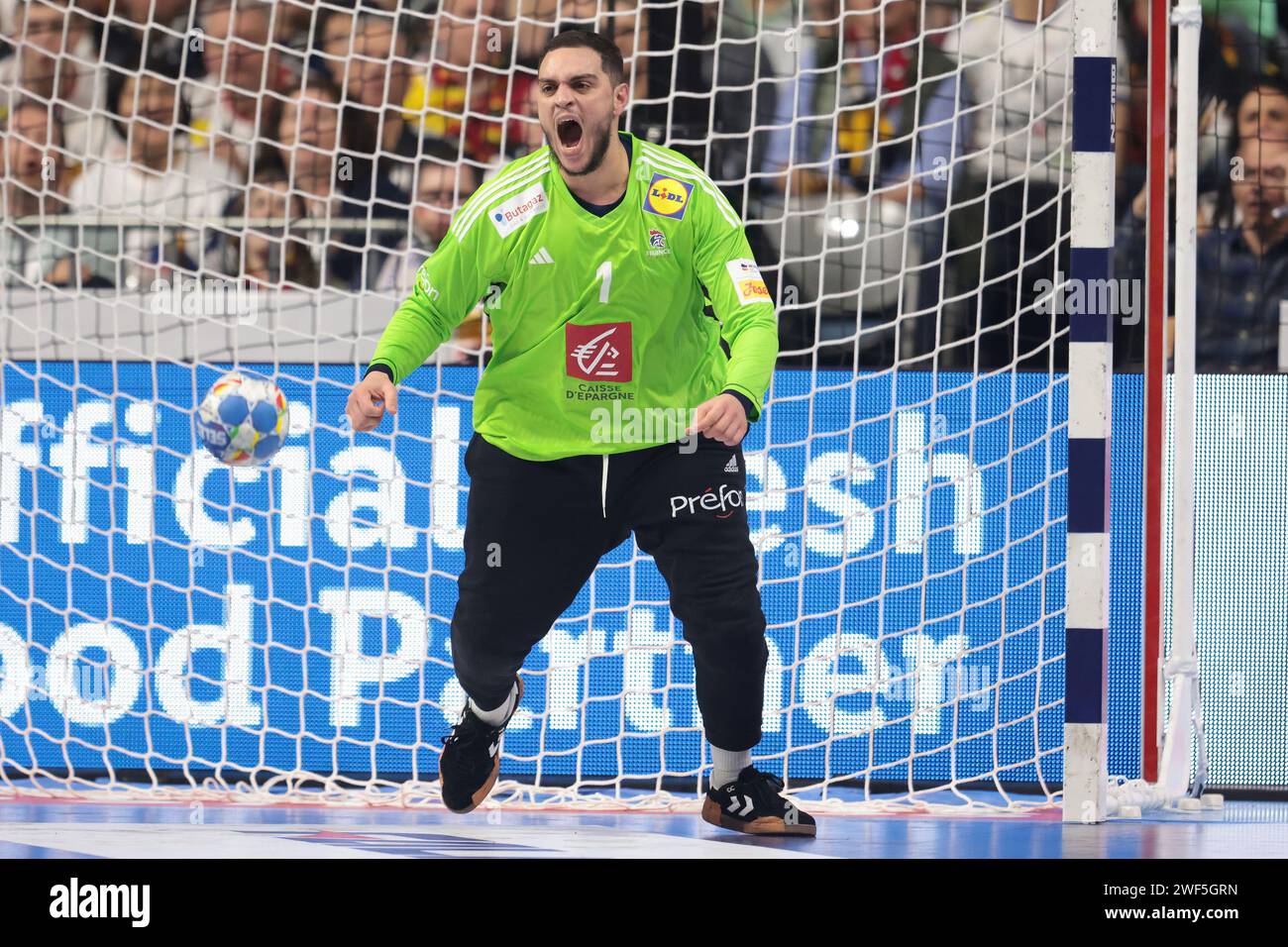 Samir Bellahcene of France during the Men's EHF Euro 2024, Final ...