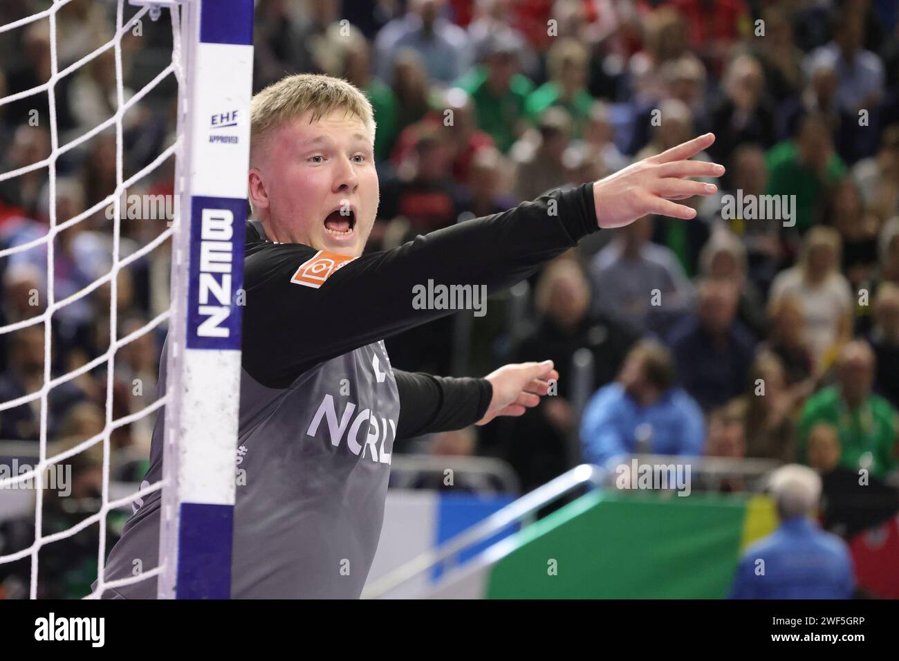 Emil Nielsen of Denmark during the Men's EHF Euro 2024, Final handball ...