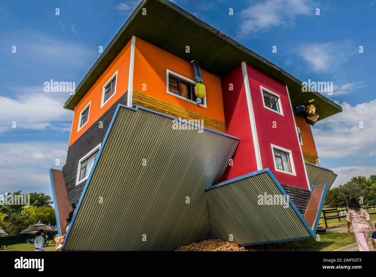 A colorful Upside down house in Hartbeespoort dam south africa Stock ...