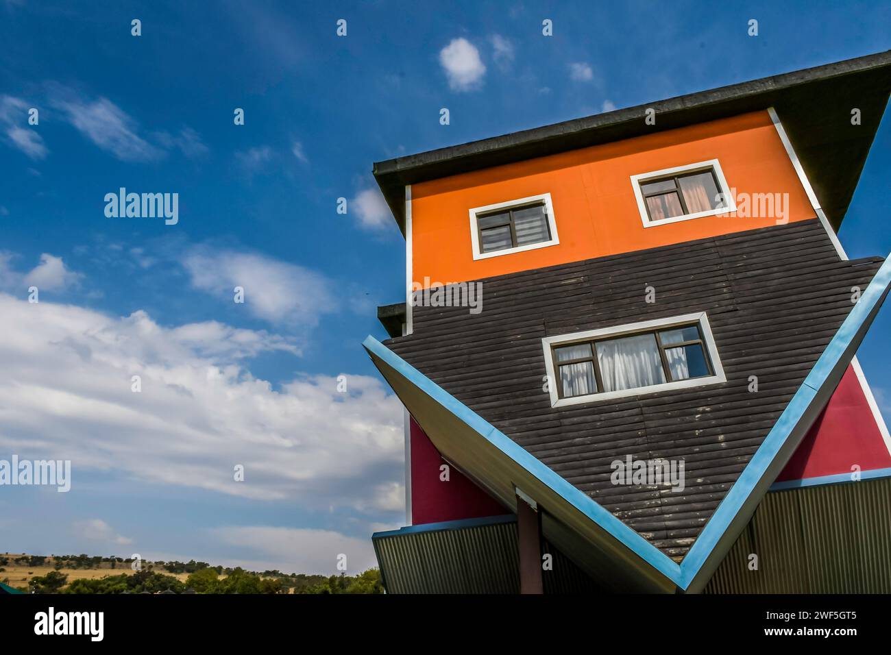 A colorful Upside down house in Hartbeespoort dam south africa Stock ...