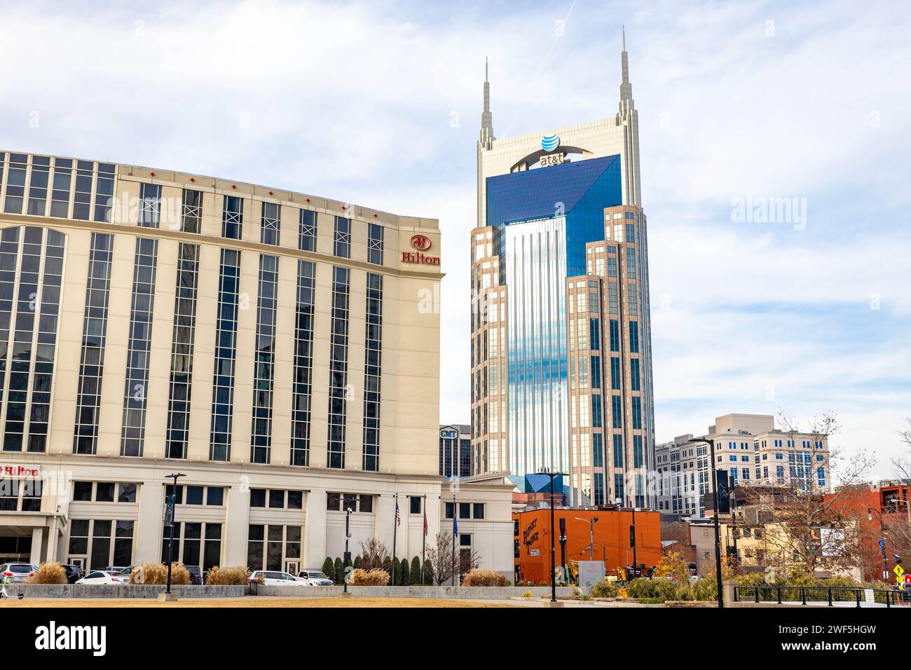 Nashville, TN, USA - 12-24-2023: View of famous skyscraper building in ...