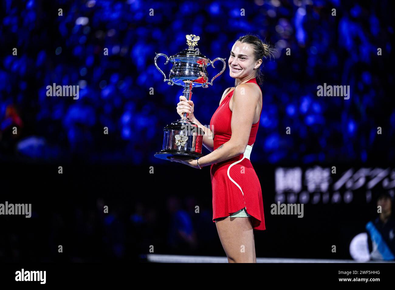 Paris, France. 27th Jan, 2024. Aryna Sabalenka during the Australian Open AO 2024 women's final ...