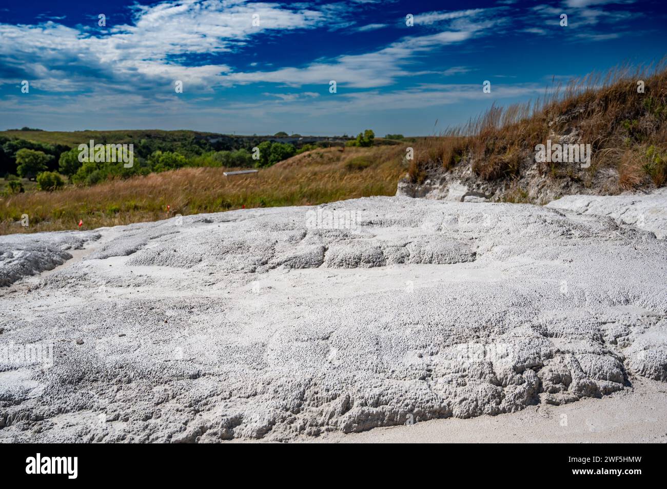 View across the Ashfall Fossil Beds State Historical Park in Antelope ...