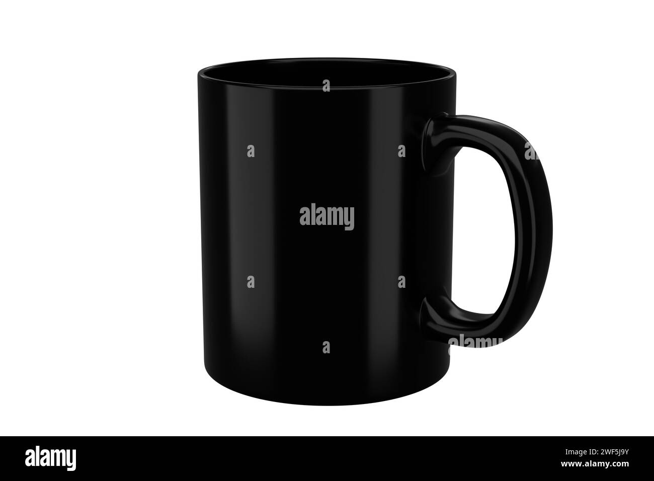 Black mug on isolated background. Applicable for mockup design. 3d ...
