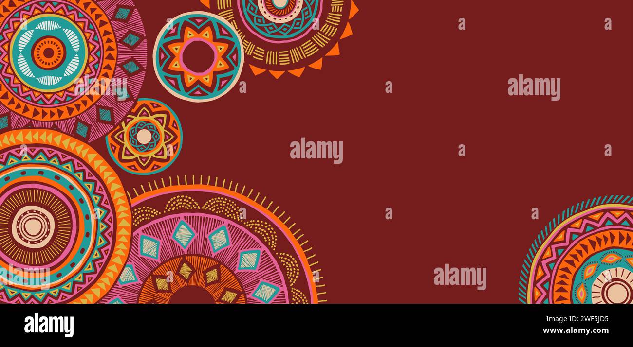 Africa patterned design. African background, banner with tribal ...