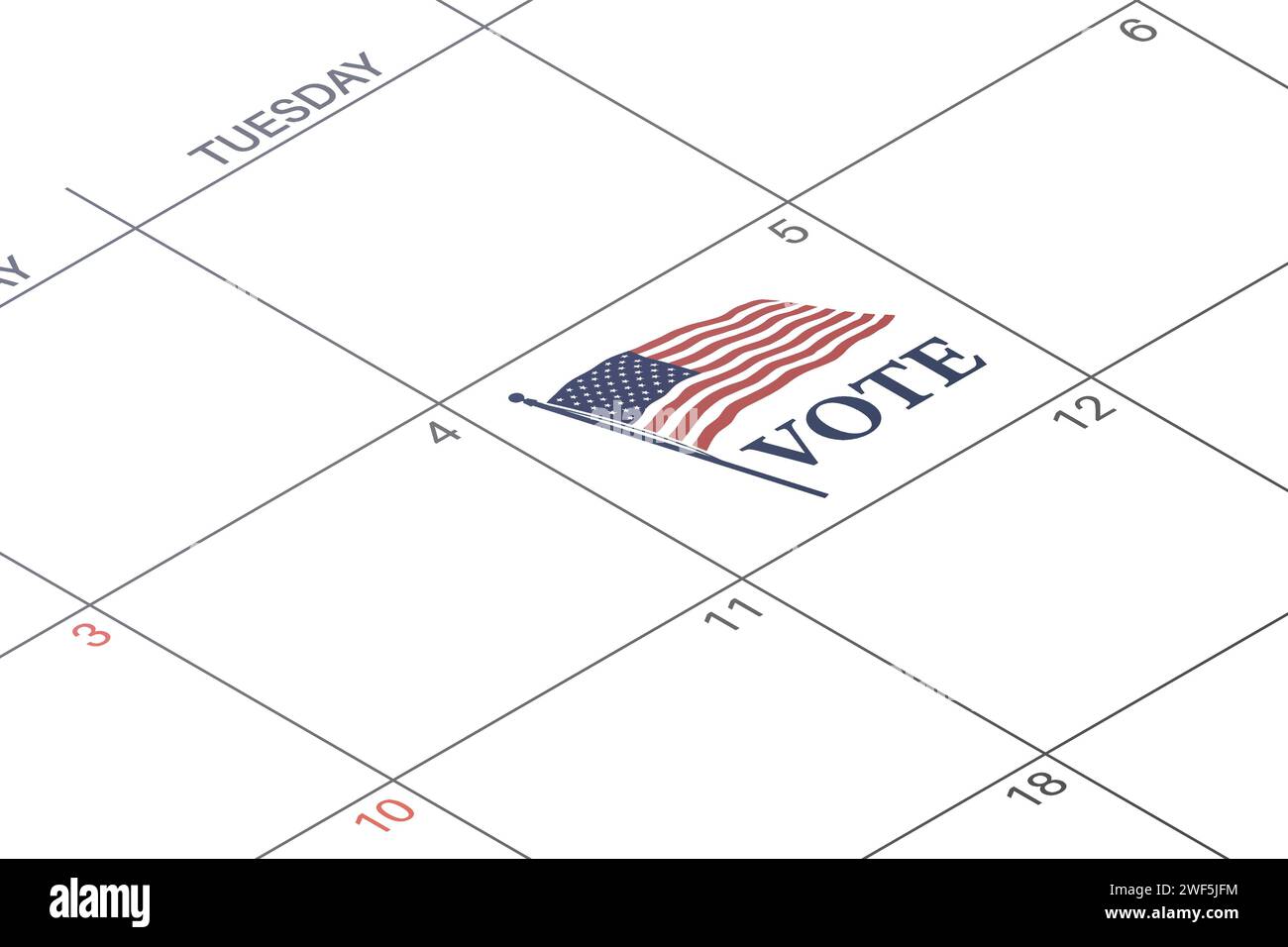 Elections reminder icon. Calendar with american star symbol Stock ...