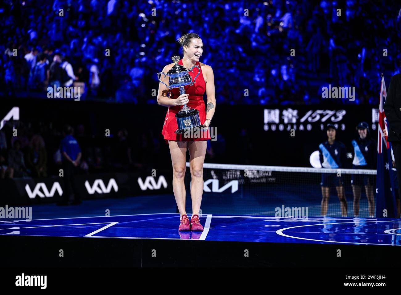 Paris, France. 27th Jan, 2024. Aryna Sabalenka during the Australian Open AO 2024 women's final ...