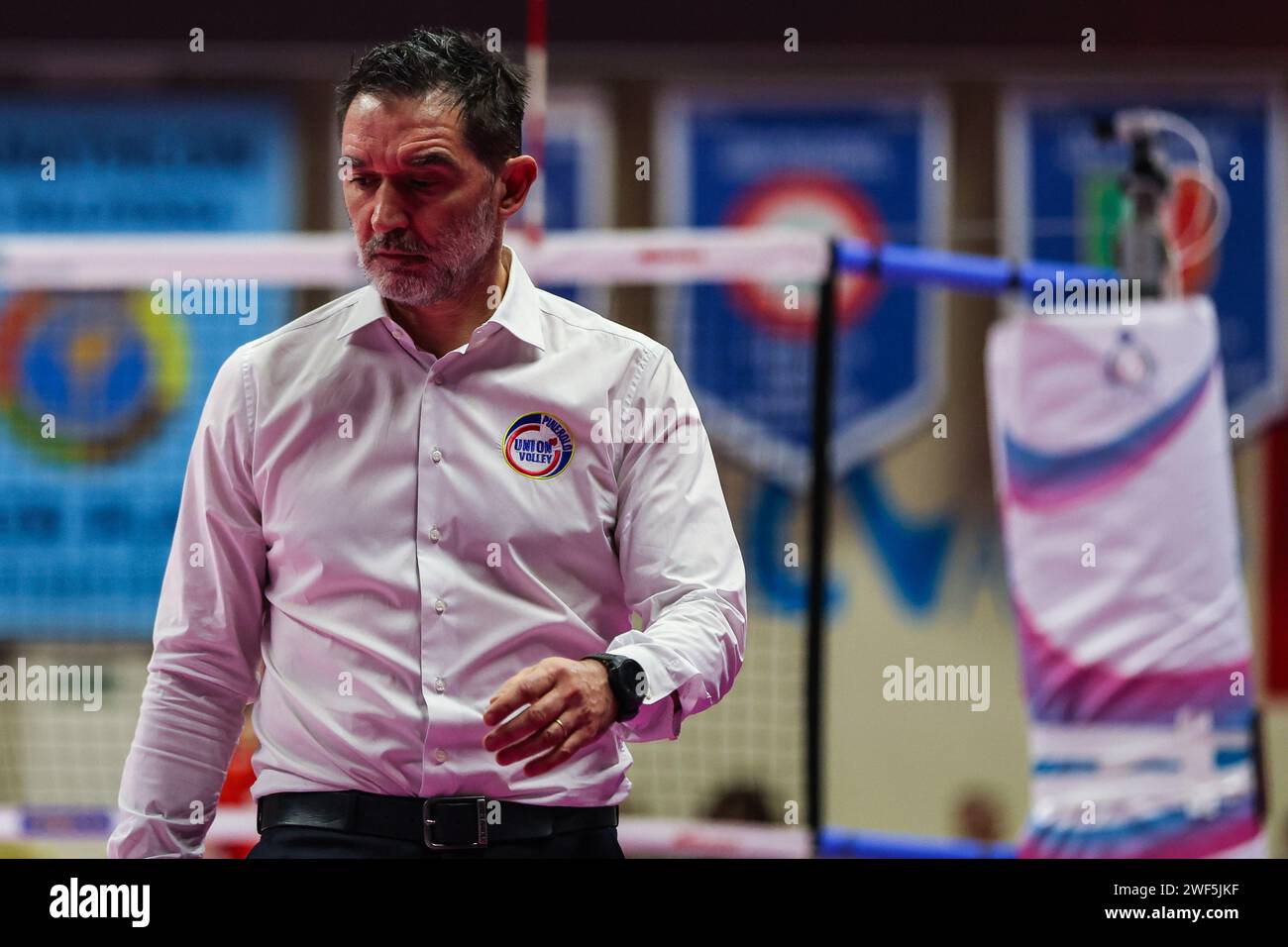 Busto Arsizio, Italy. 28th Jan, 2024. Michele Marchiaro Head Coach of ...
