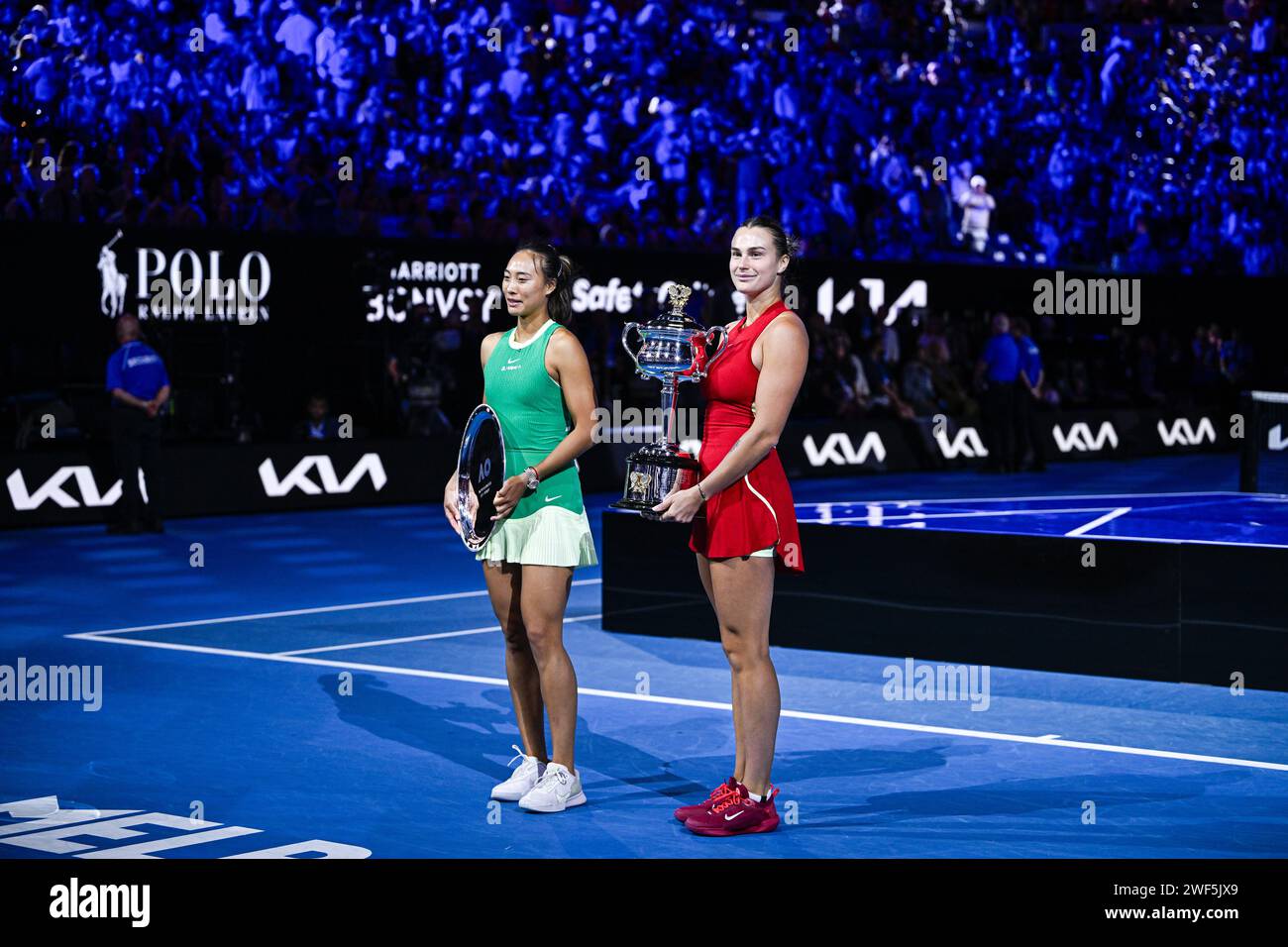 Paris, France. 27th Jan, 2024. Aryna Sabalenka during the Australian Open AO 2024 women's final ...