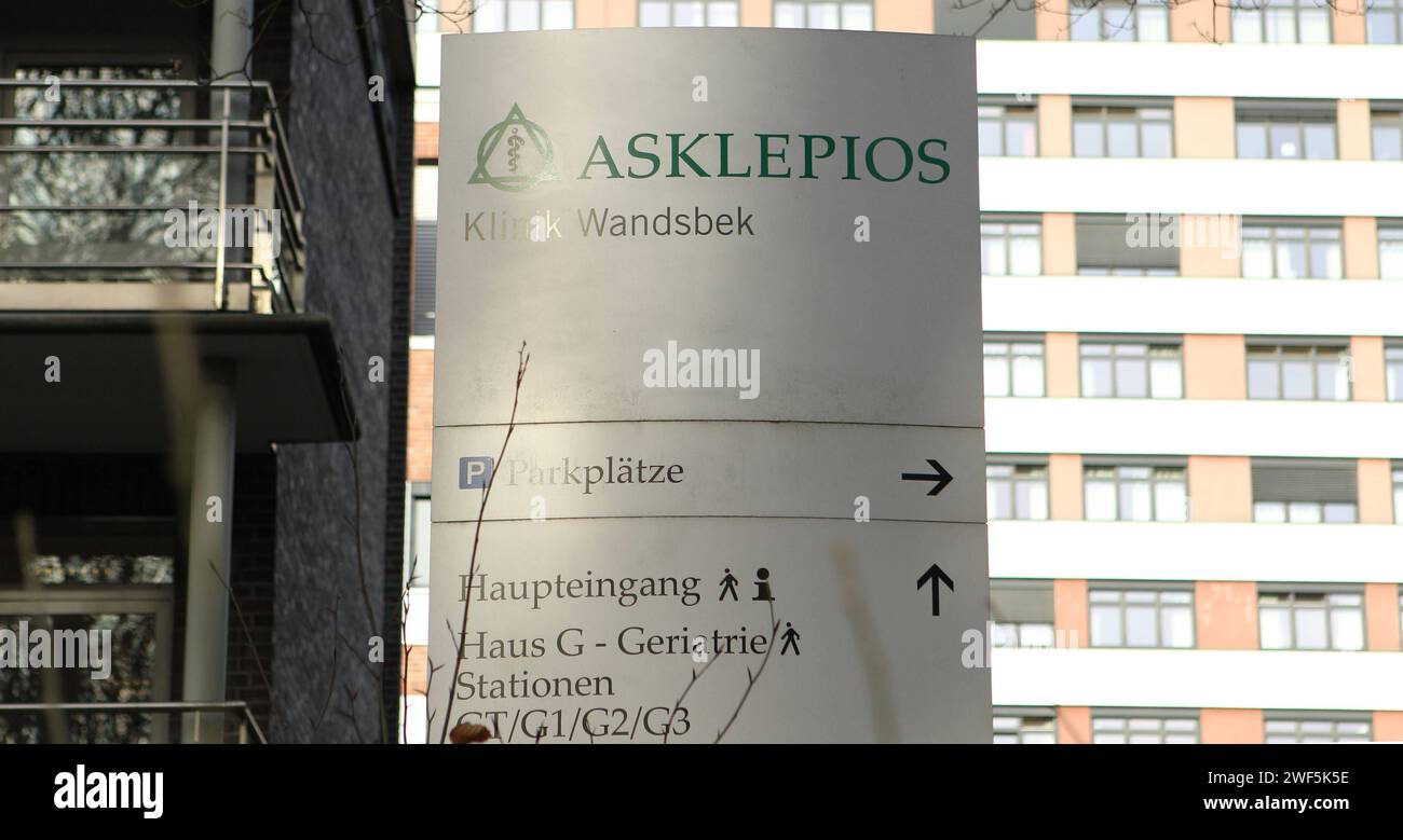 Die Asklepios Klinik Wandsbek im Marienthal in Wandsbek. Wandsbek ...