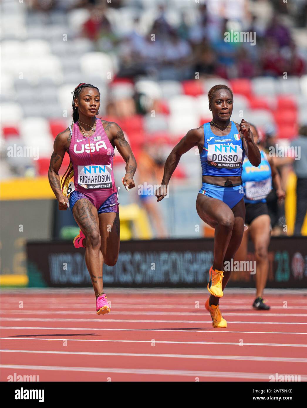 Sha'Carri RICHARDSON participating in the 100 meters at the World ...