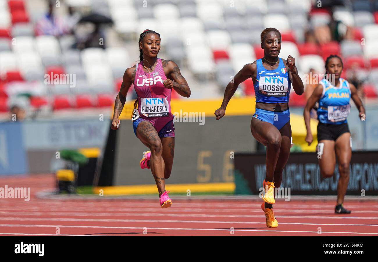 Sha'Carri RICHARDSON participating in the 100 meters at the World ...