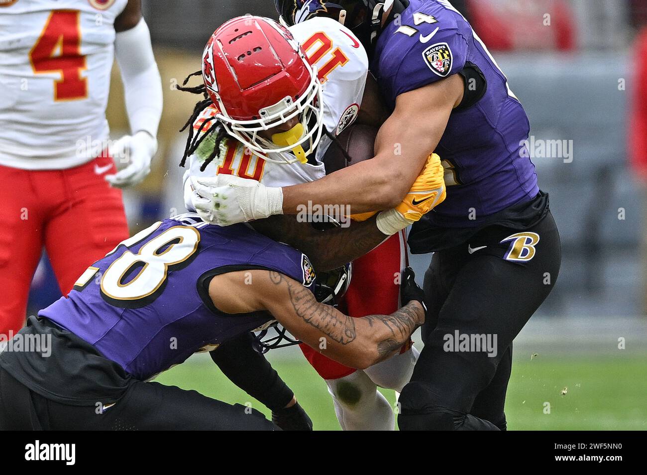 Baltimore, United States. 28th Jan, 2024. Kansas City Chiefs running ...