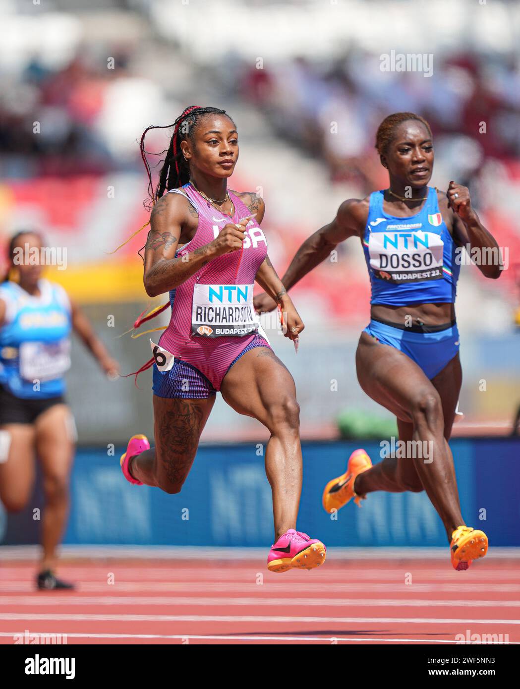 Sha'Carri RICHARDSON participating in the 100 meters at the World ...