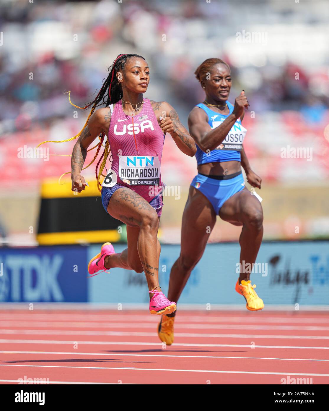 Sha'Carri RICHARDSON participating in the 100 meters at the World ...