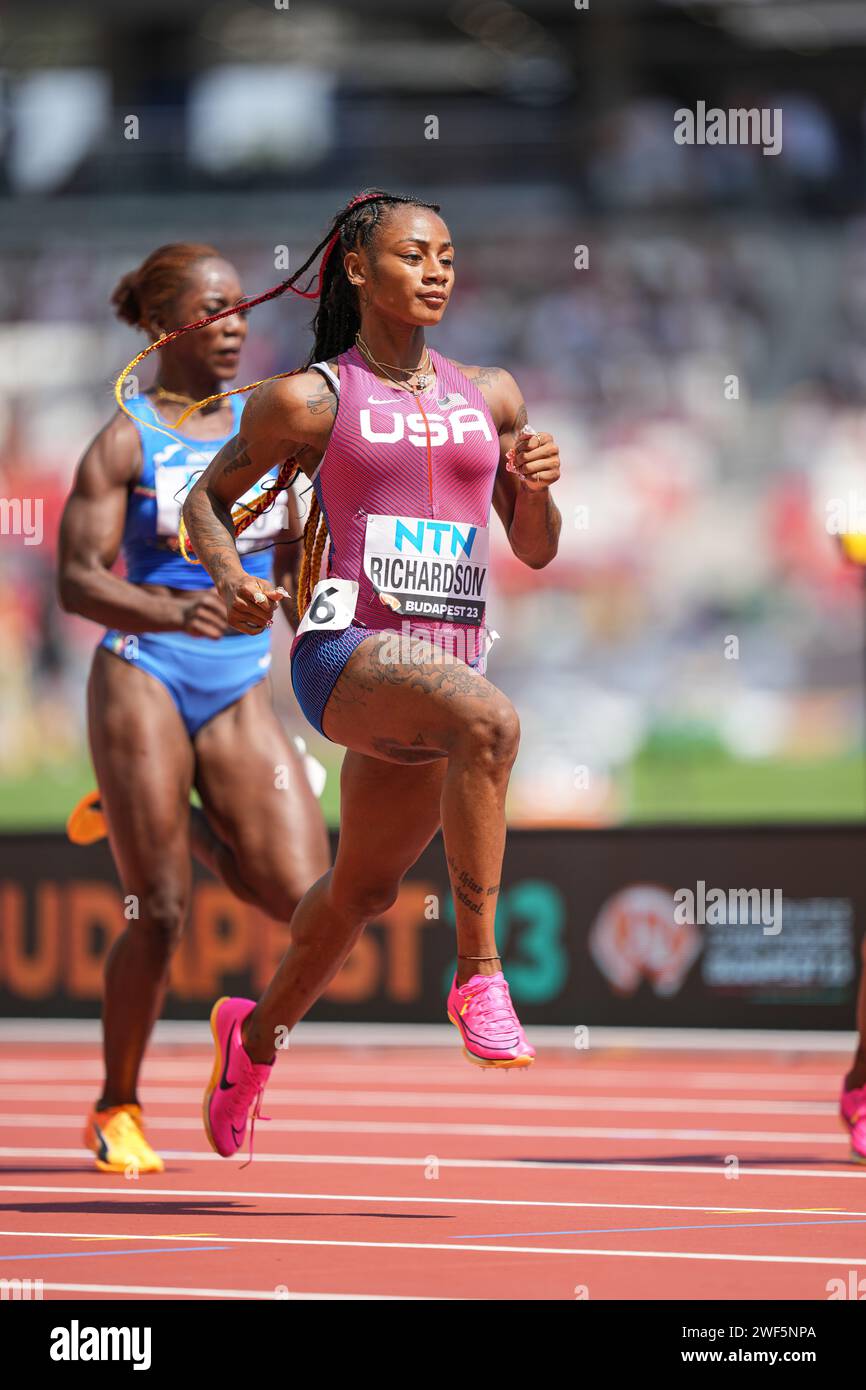 Sha'Carri RICHARDSON participating in the 100 meters at the World ...