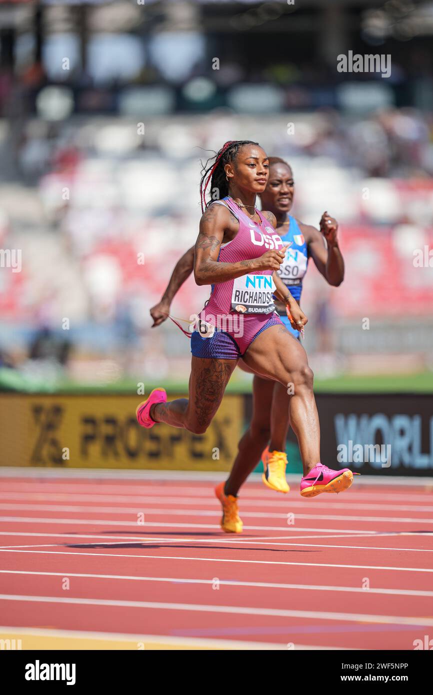 Sha'Carri RICHARDSON participating in the 100 meters at the World ...
