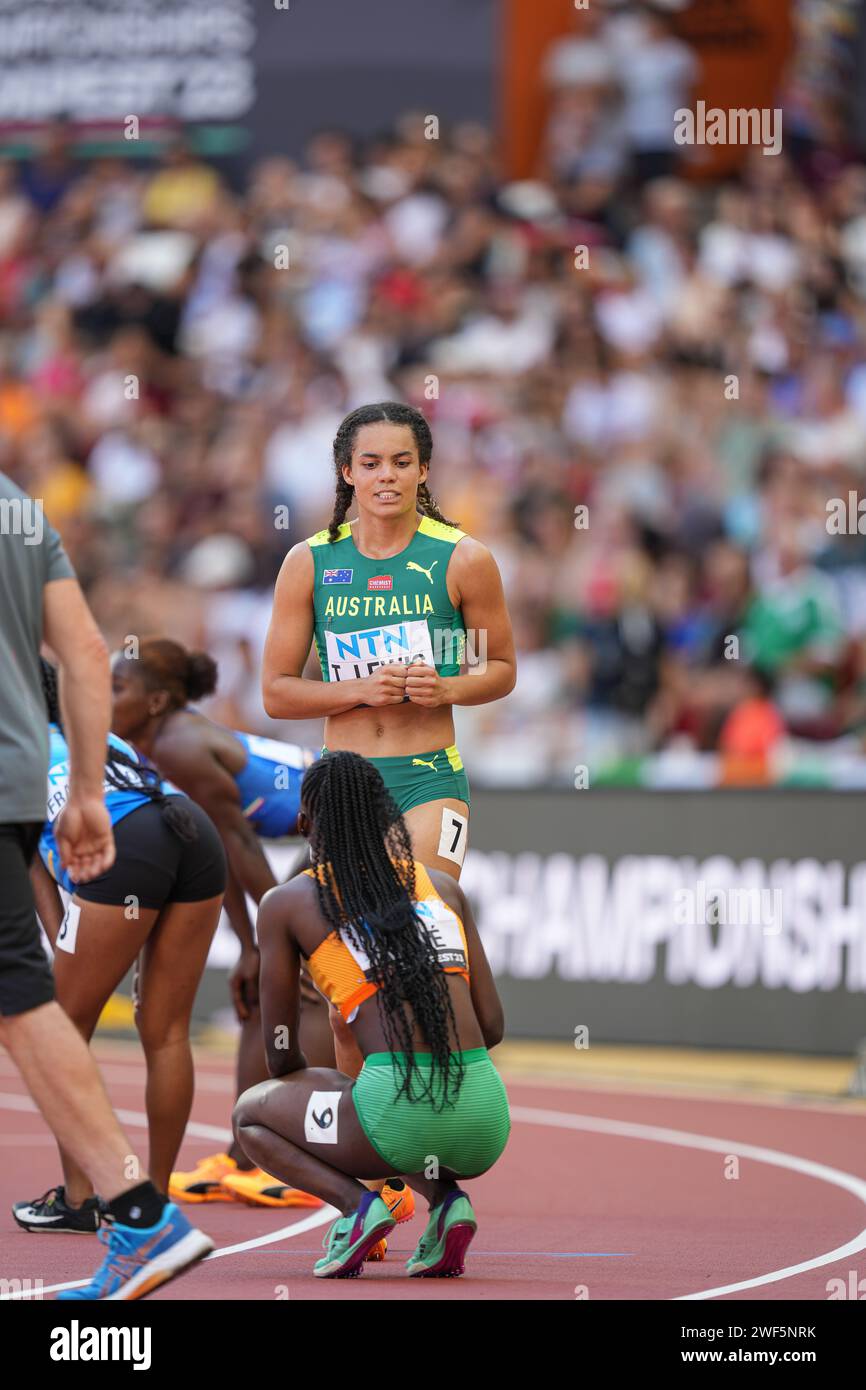 Torrie LEWIS participating in the 100 meters at the World Athletics ...