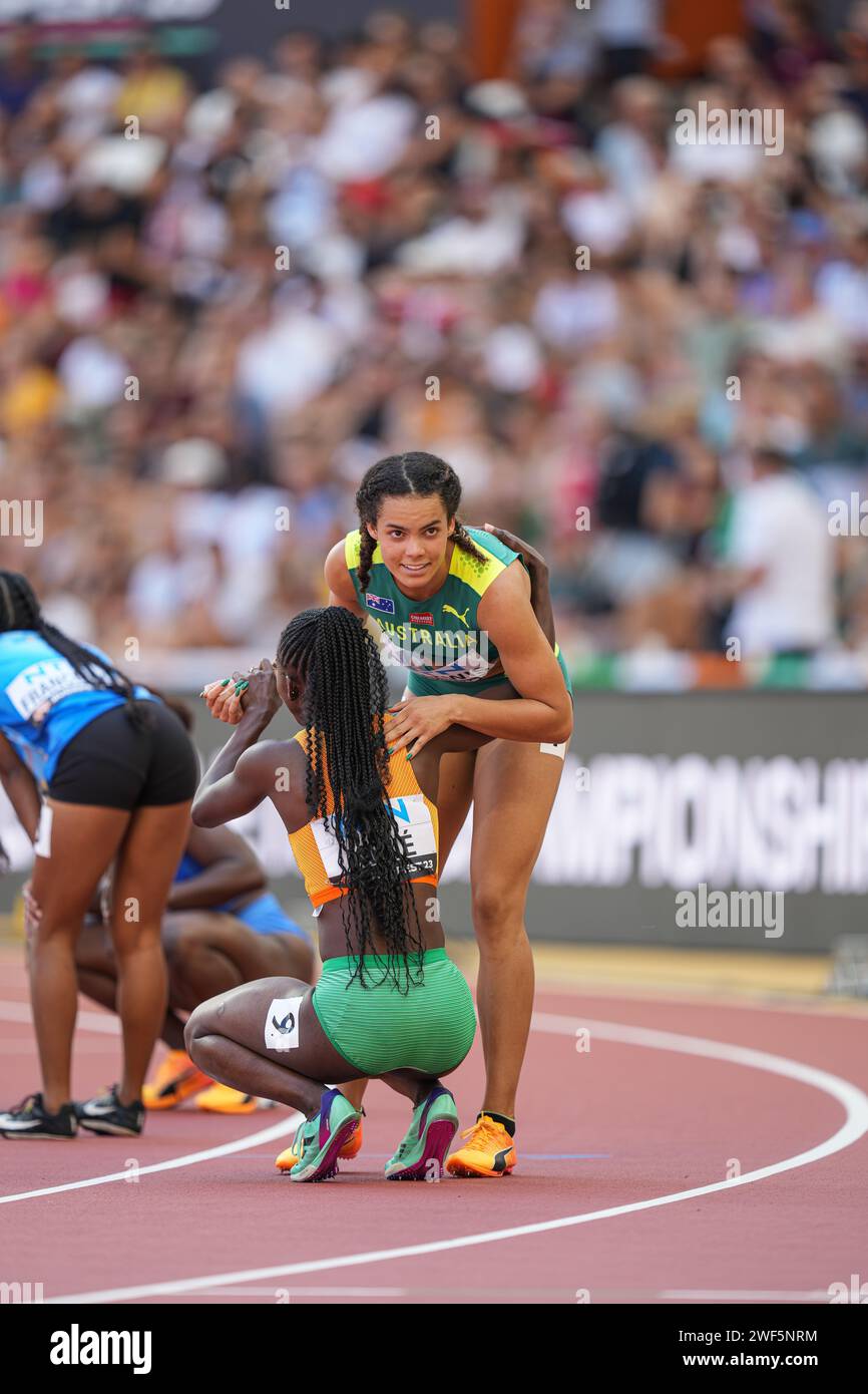 Torrie LEWIS participating in the 100 meters at the World Athletics ...