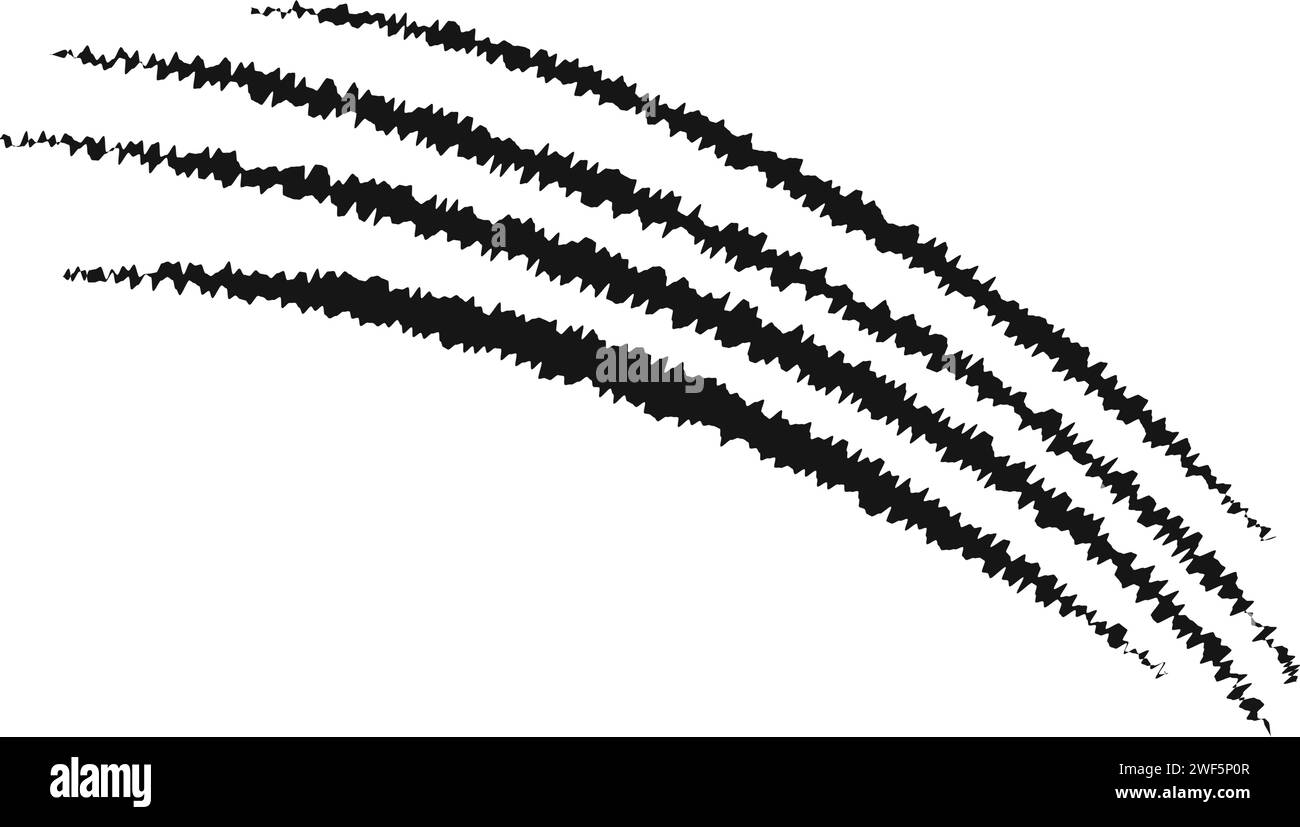 Scratch claw marks. Tiger, bear, wolf, panther, dragon, dinosaur ...