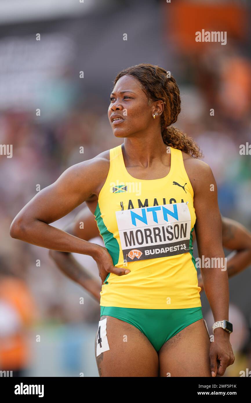 Natasha MORRISON participating in the 100 meters at the World Athletics ...