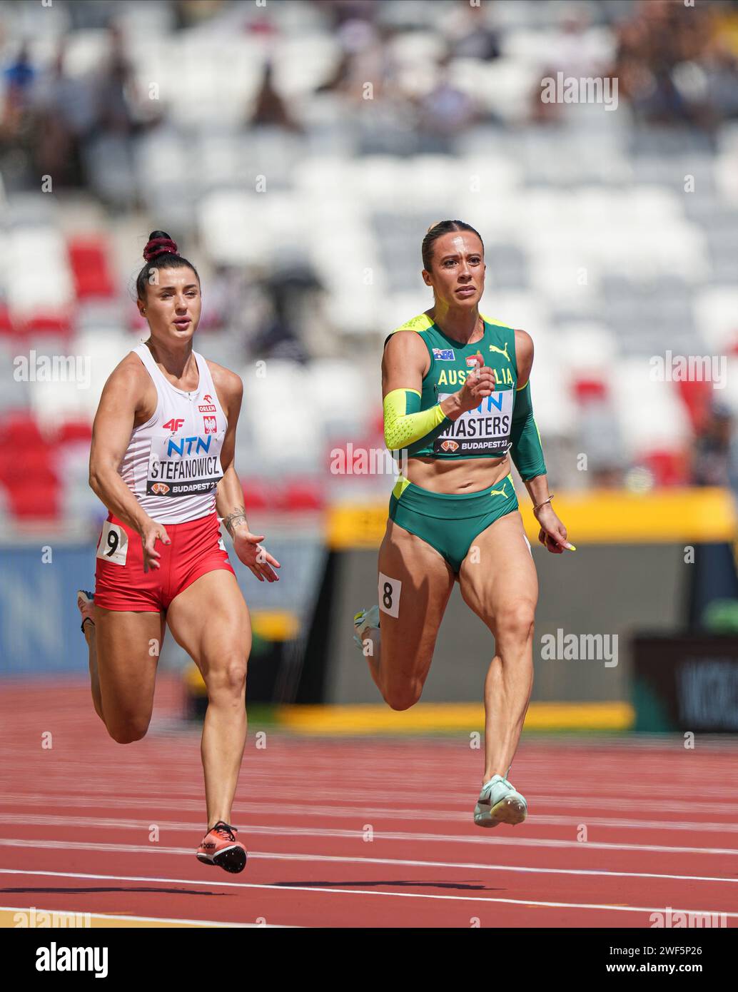 Bree MASTERS participating in the 100 meters at the World Athletics ...