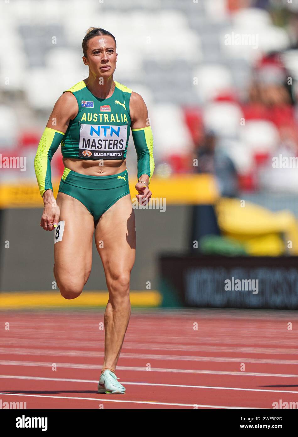 Bree MASTERS participating in the 100 meters at the World Athletics ...