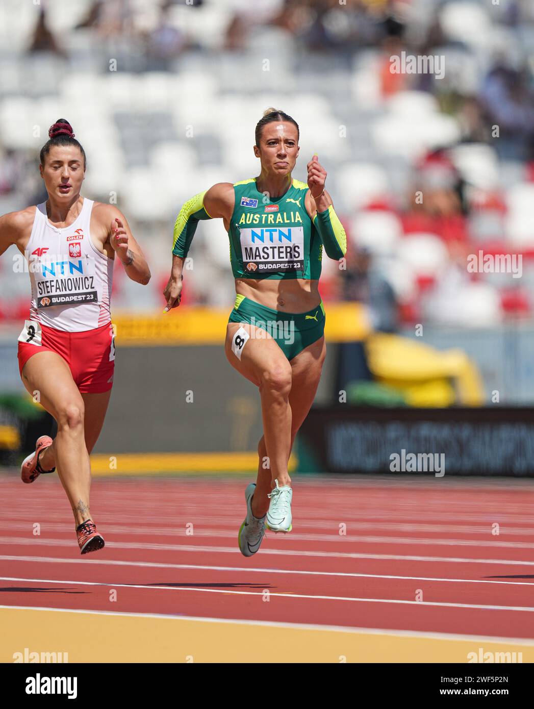Bree MASTERS participating in the 100 meters at the World Athletics ...