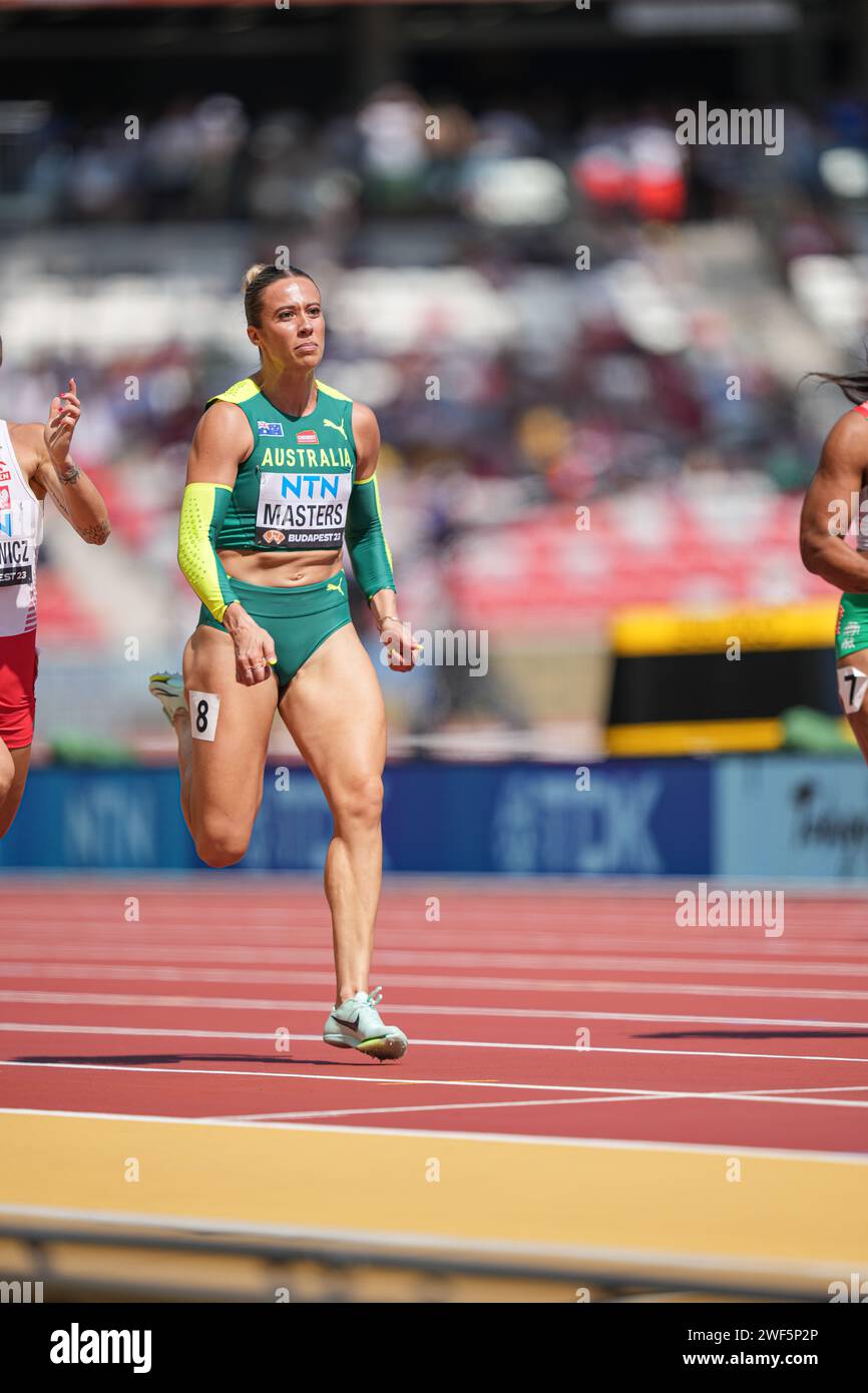 Bree MASTERS participating in the 100 meters at the World Athletics ...