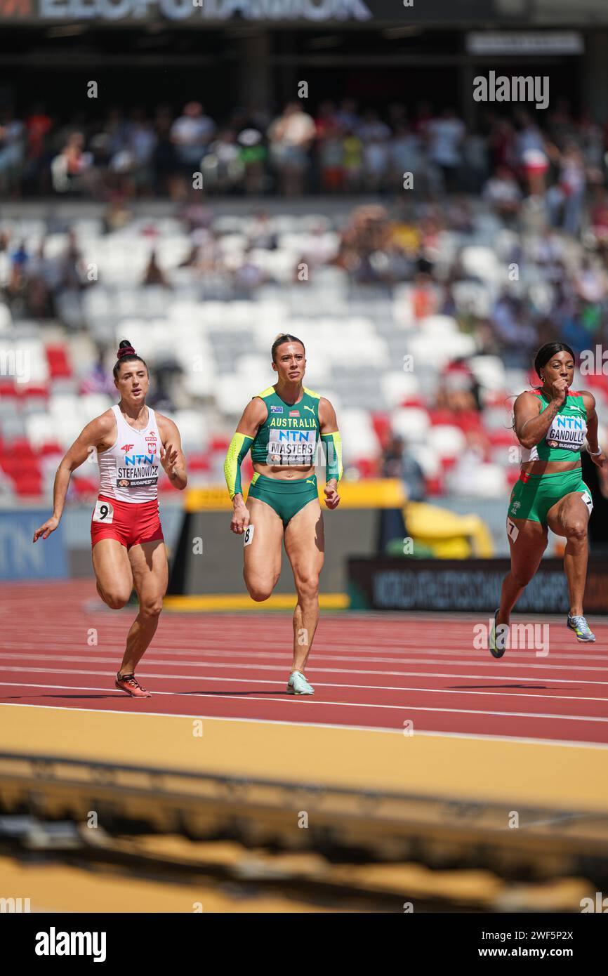 Bree MASTERS participating in the 100 meters at the World Athletics ...
