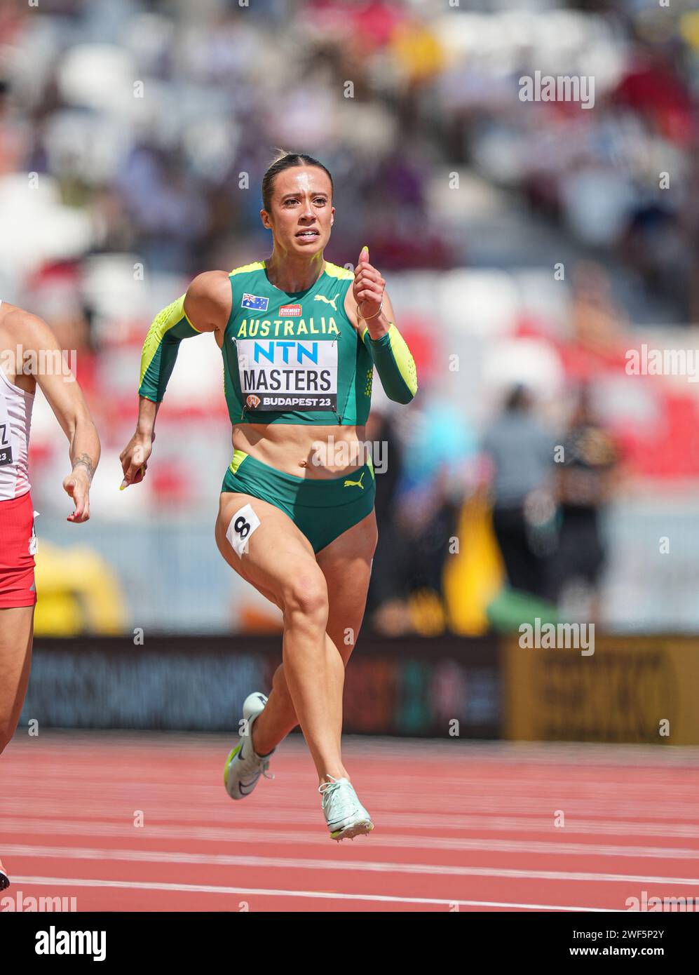 Bree MASTERS participating in the 100 meters at the World Athletics ...