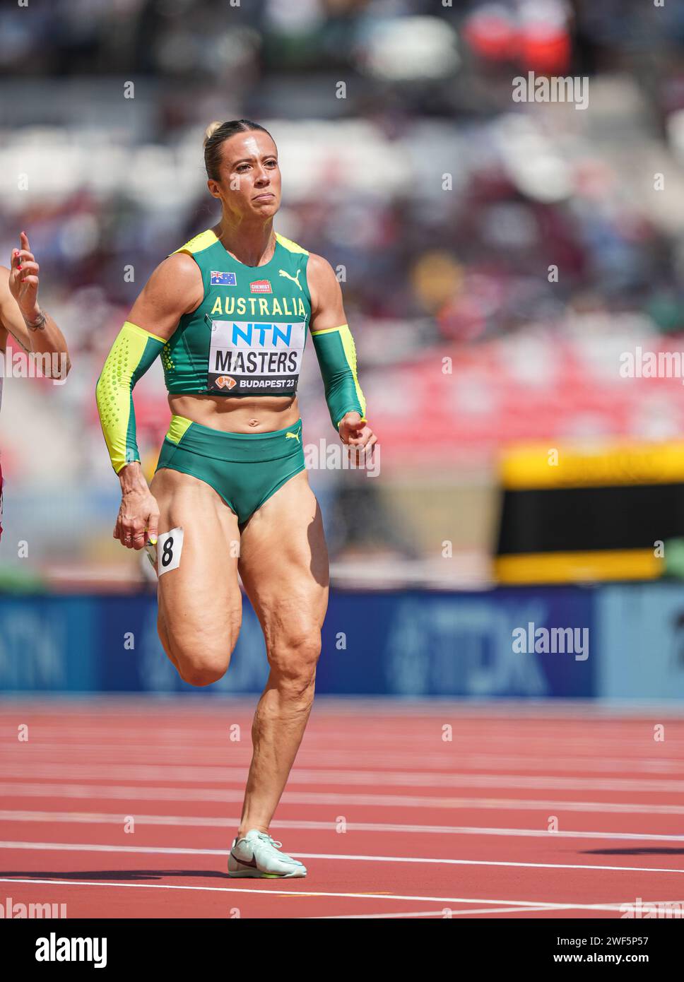 Bree MASTERS participating in the 100 meters at the World Athletics ...