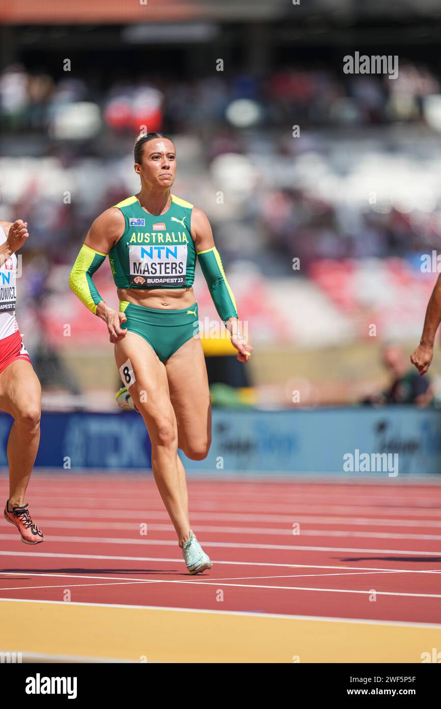 Bree MASTERS participating in the 100 meters at the World Athletics ...