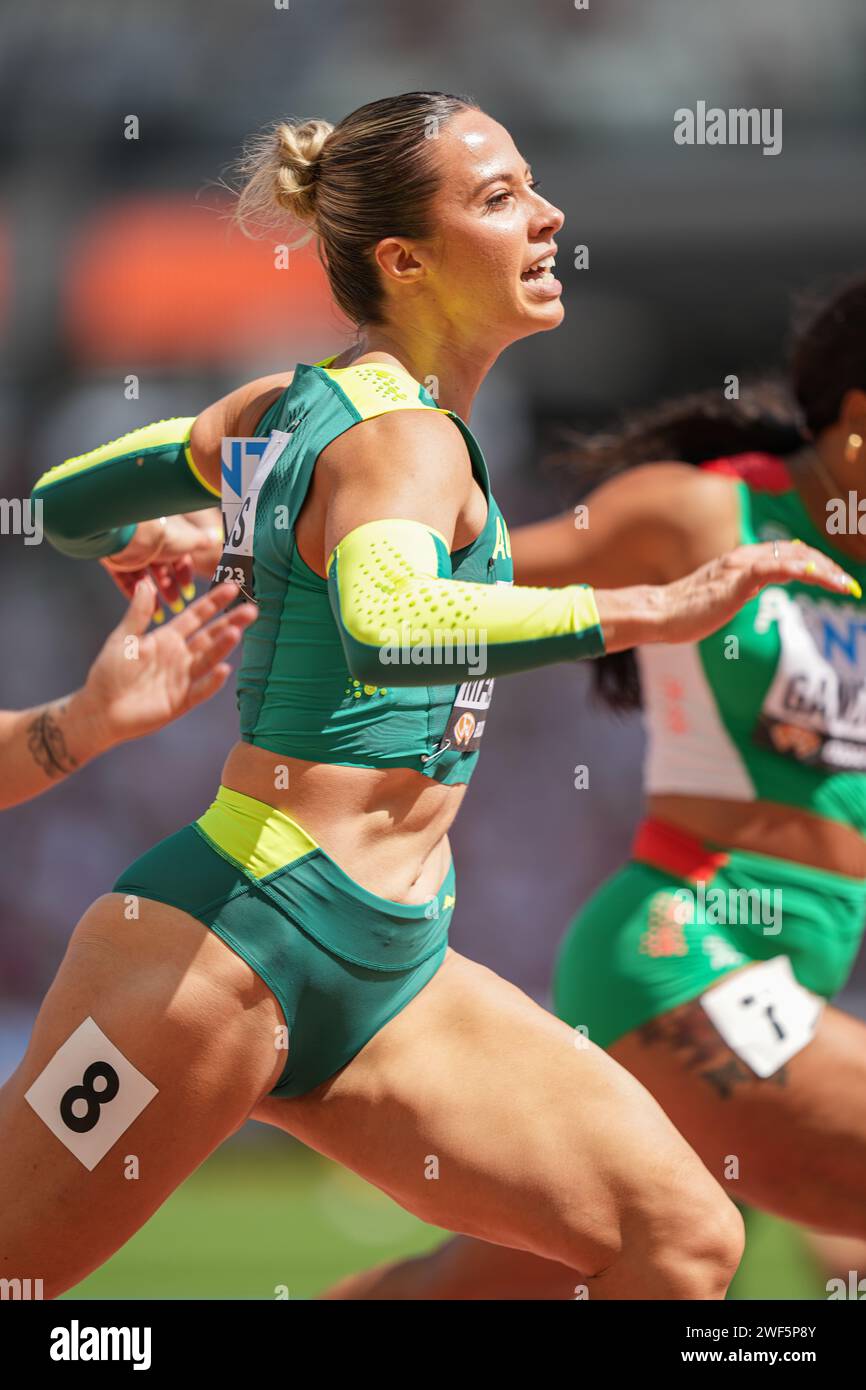 Bree MASTERS participating in the 100 meters at the World Athletics ...