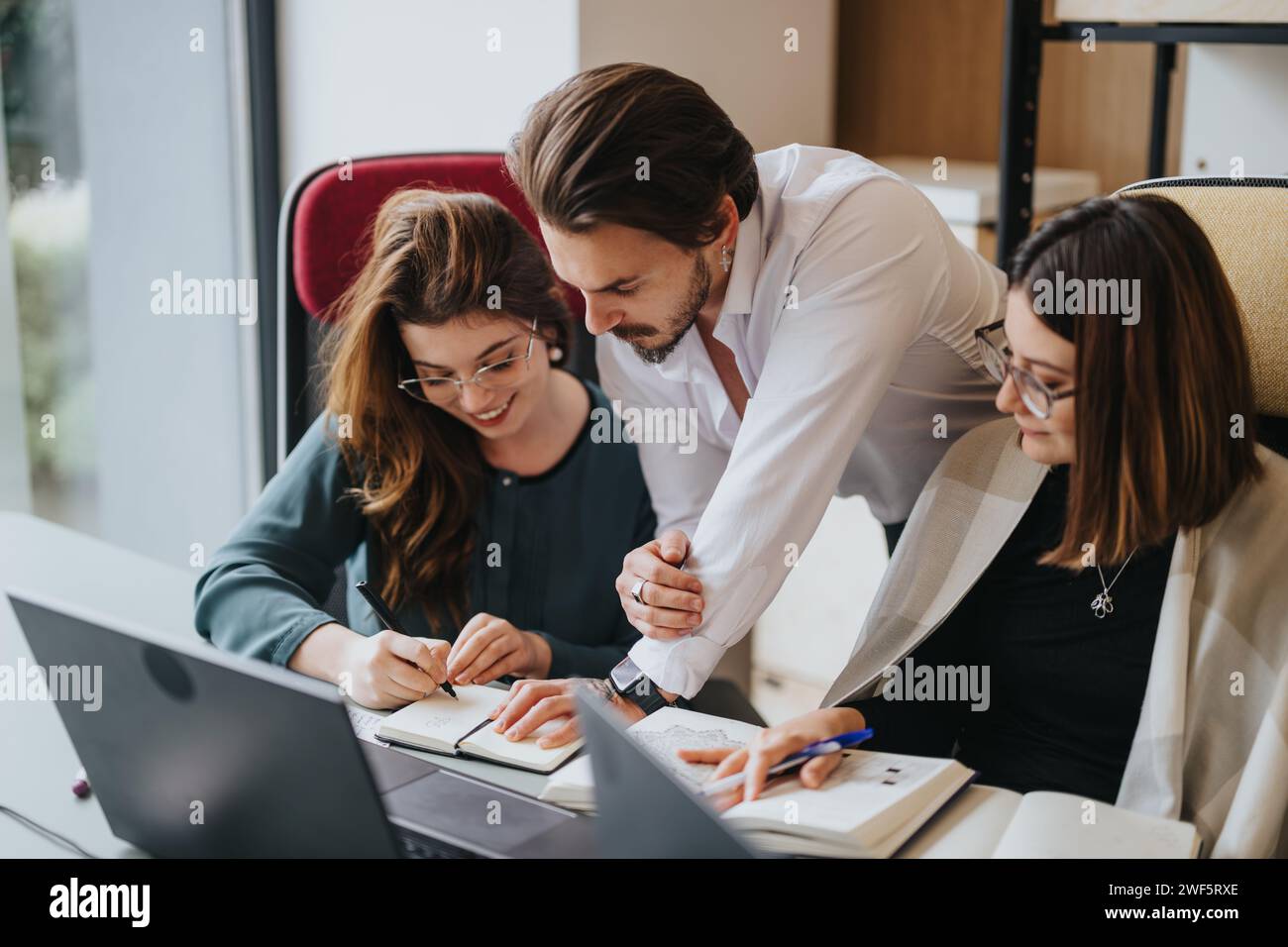 Professional teamwork and collaboration at modern office workspace ...